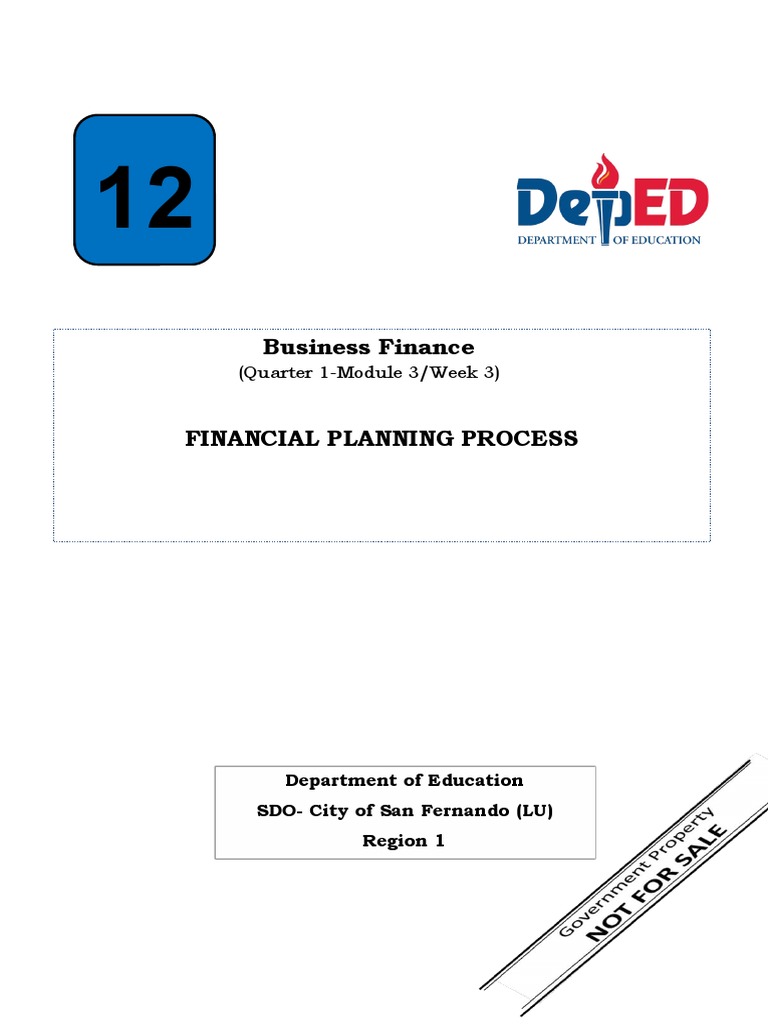 Q1-Module 3-Week-Financial Planning Process | PDF | Strategic ...
