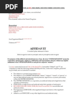 Baron David Ward Affidavit & Statement | PDF | Fraud | Trust Law