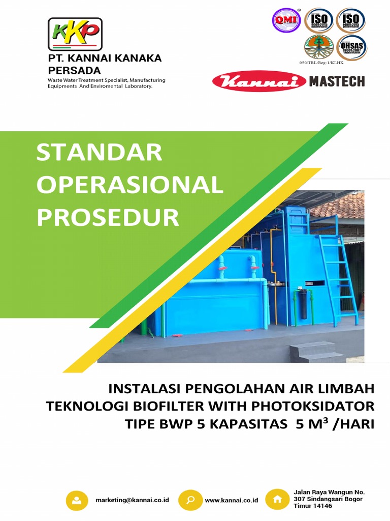 SOP IPAL Kap. 5 m3 | PDF | Bisnis