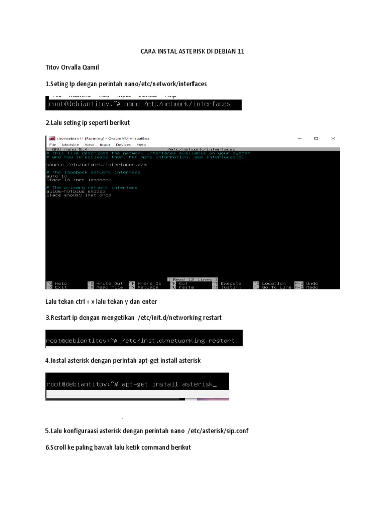 Cara Instal Asterisk Di Debian 11 Titov Orvalla | PDF