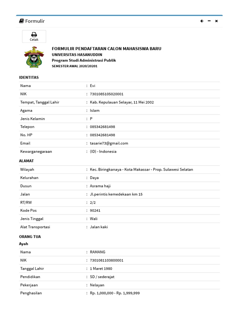 PMB - UNHAS Evi | PDF