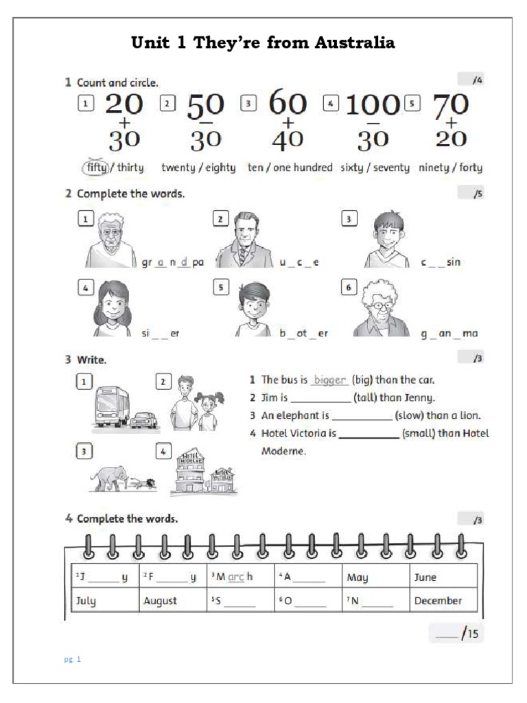 Unit 1 They're From Australia | PDF