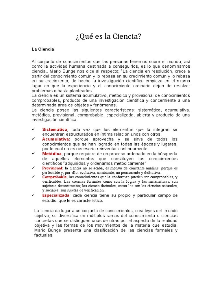 Lectura 2 La Ciencia | PDF | Método científico | Science