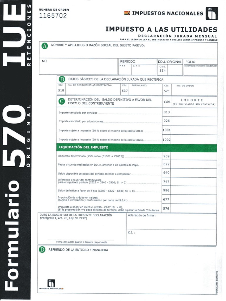 Formulario 570 | PDF