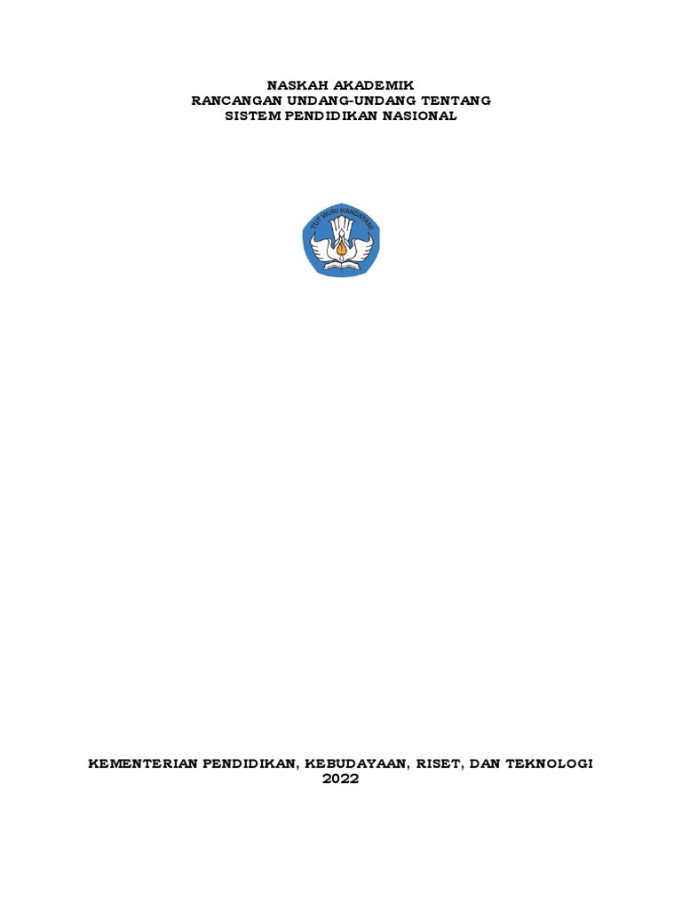 2208 Naskah Akademik RUU Sisdiknas | PDF 2208 Naskah Akademik RUU Sisdiknas | PDF