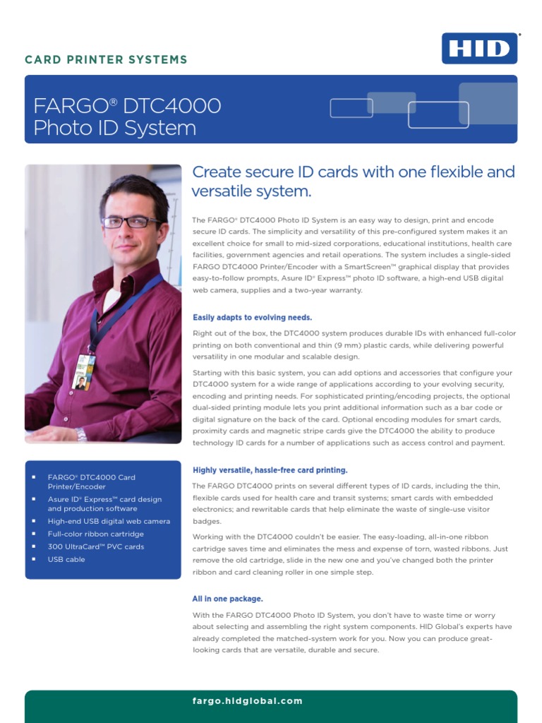 FARGO® DTC4000 Photo ID System: Create Secure ID Cards With One ...