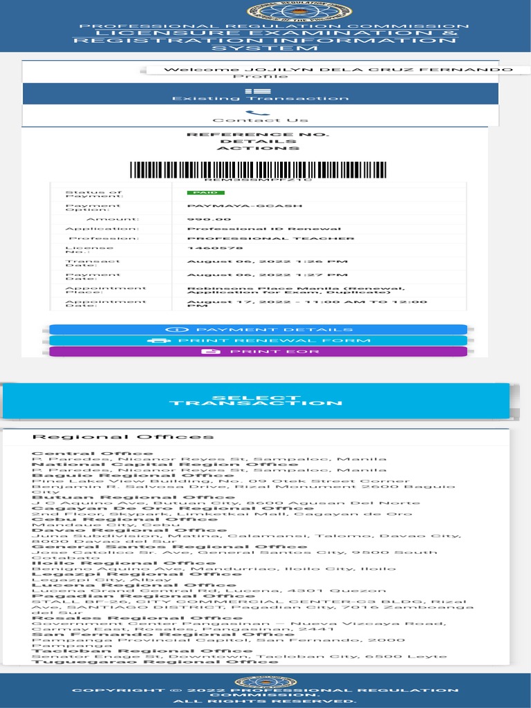 LERIS Professional Regulation Commission | PDF | Manila | Philippines