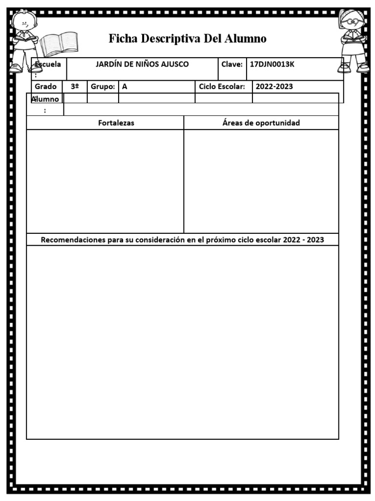 Fichas Descriptivas Editables | PDF | Modificación de comportamiento ...
