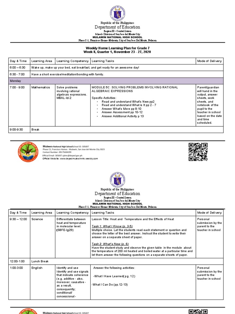 WHLP 8-Psalms Week-8 | PDF | Learning | Teachers