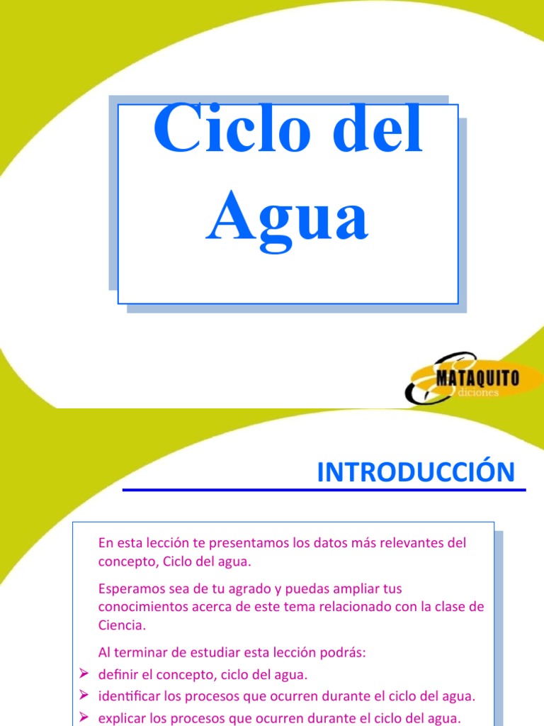 Ciclo del Agua: Procesos y Definición | PDF | Ciencia y matemáticas