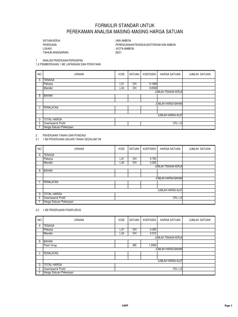 Analisa Arsi Auditorium | PDF