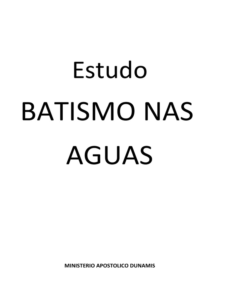 Entendendo o Batismo nas Águas | PDF | Batismo | Jesus