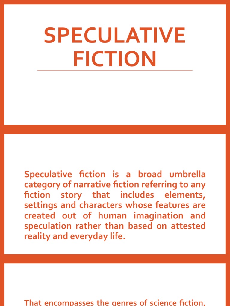 Speculative Fiction Pres | PDF | Fantasy | Speculative Fiction