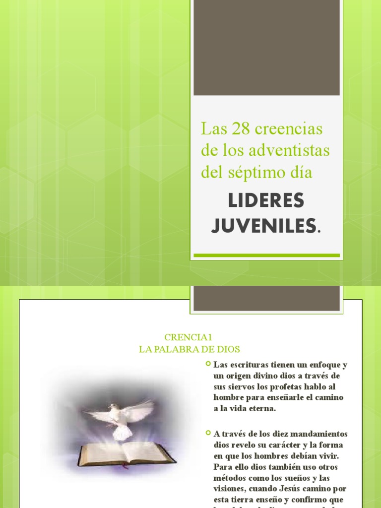 Las 28 Creencias de Los Adventistas Del Séptimo | PDF | Cristo (título) | Jesús