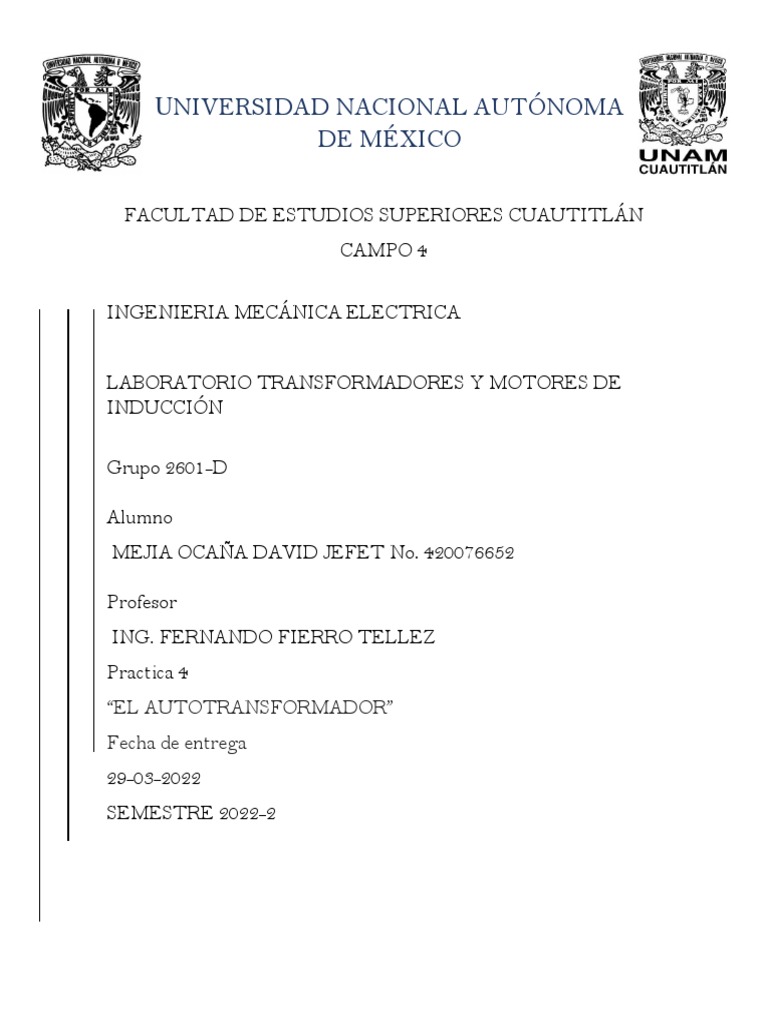 Practica 4 Transformadores Pdf Transformador Corriente Alterna