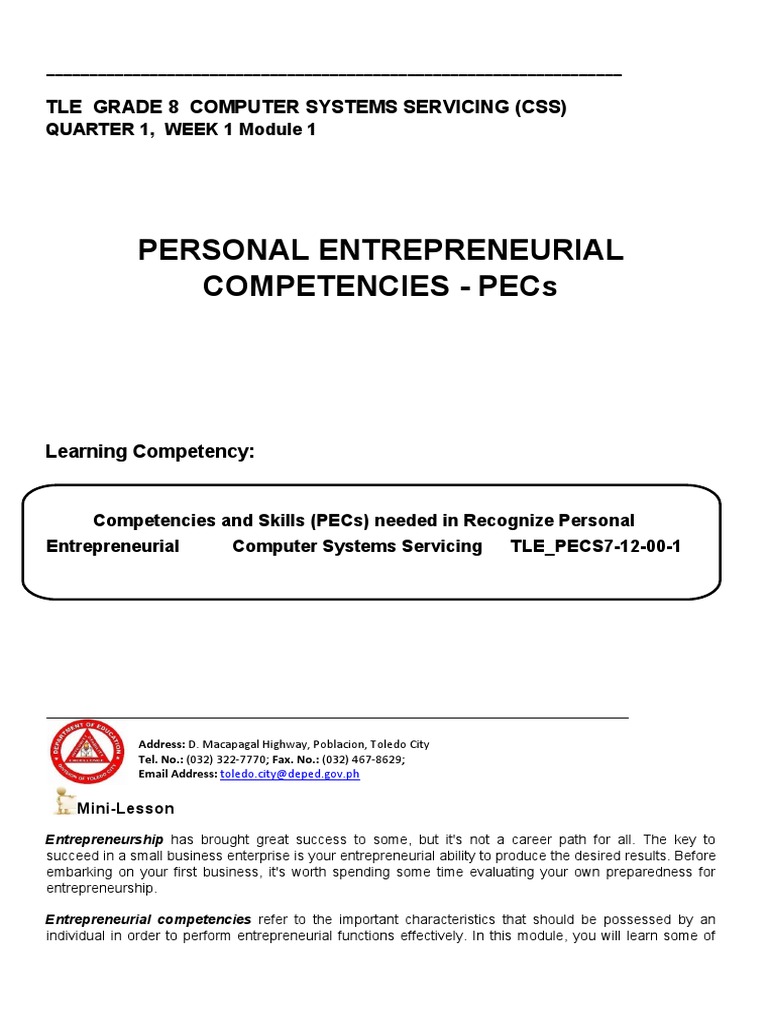 Strengthening Personal Entrepreneurial Competencies through Self ...