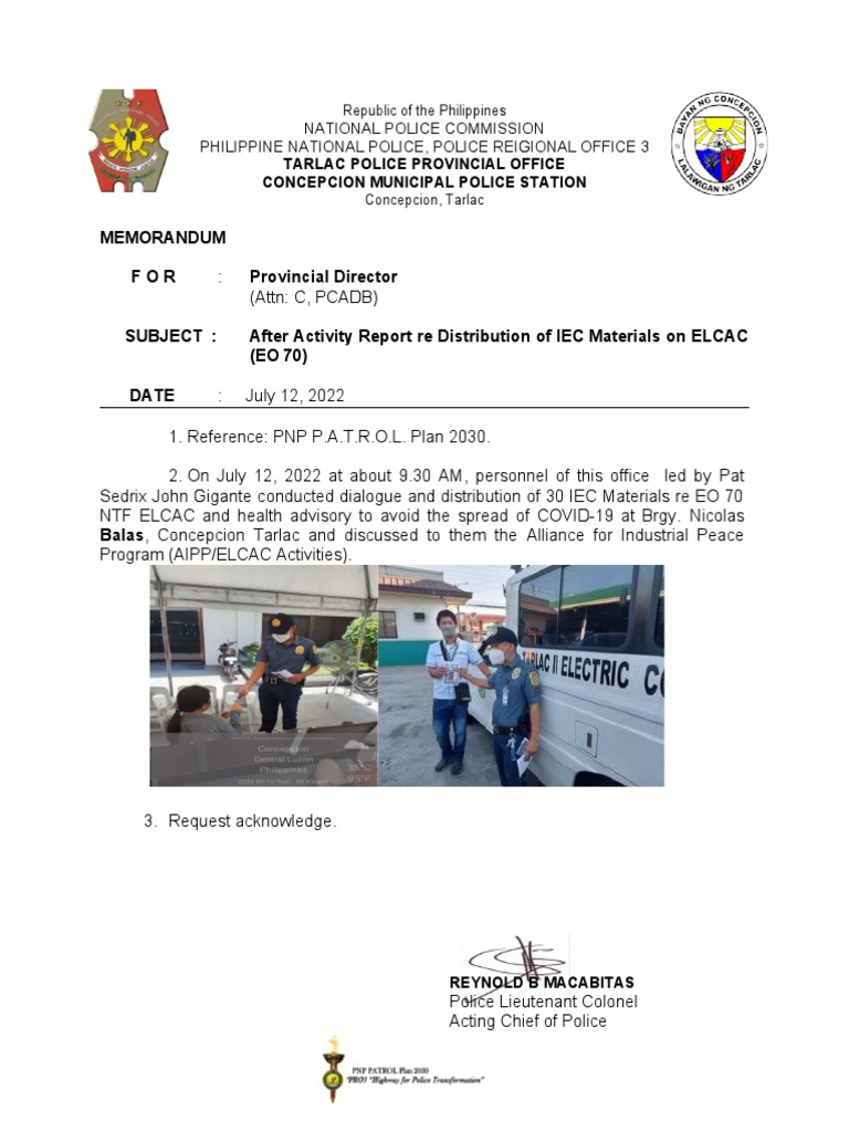 7.12.2022.AAR Re Distribution of IEC Materials in Relation To NTF ELCAC ...