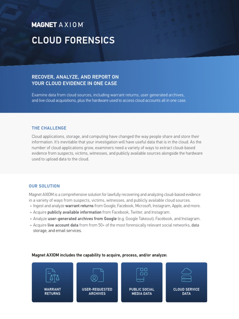 Cloud Forensics: Recover, Analyze, and Report On Your Cloud Evidence in One Case | PDF | Cloud ...
