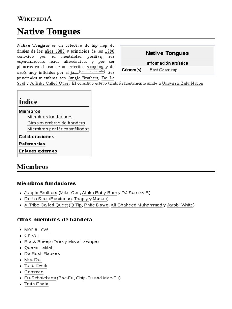 Native Tongues | PDF | Hip hop | Musica Afroamericana