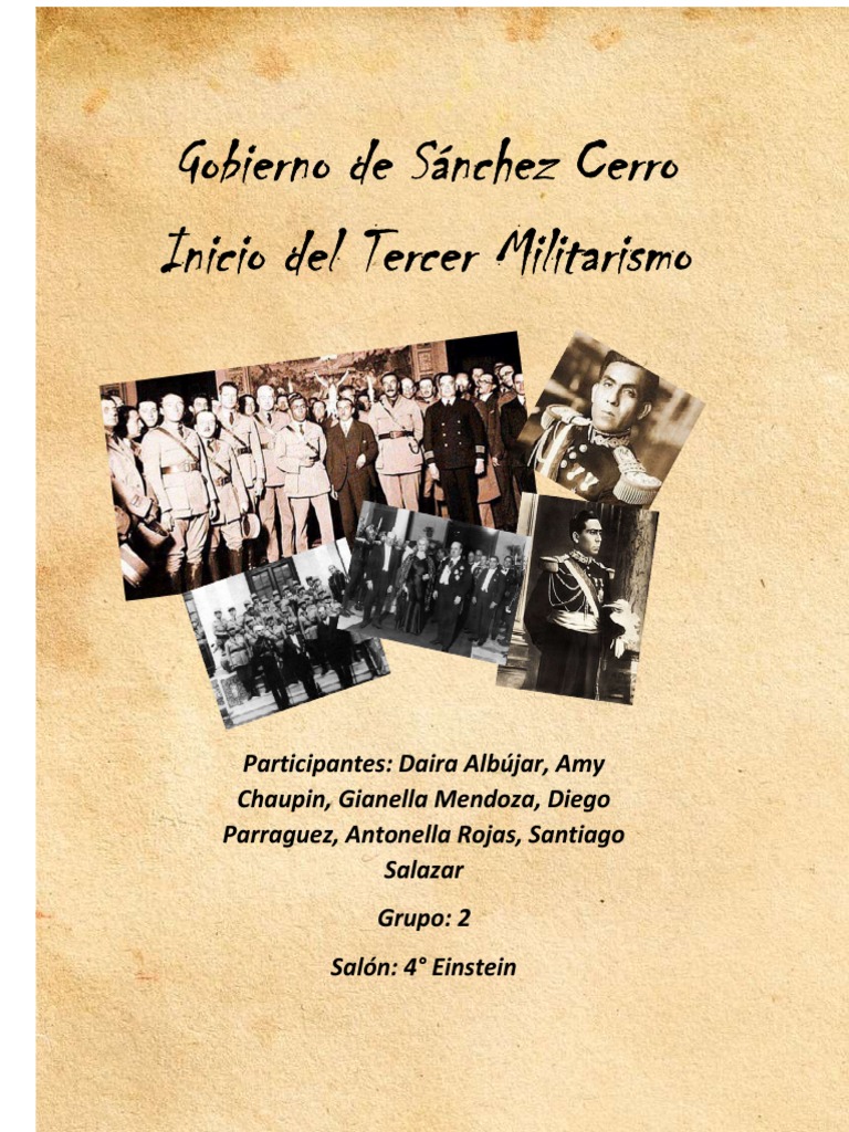 gobierno de sanchez cerro | PDF | Gobierno