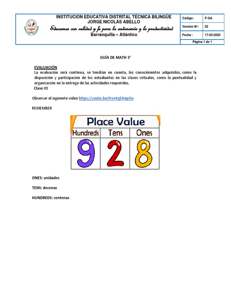 Math 3RD Grade | PDF
