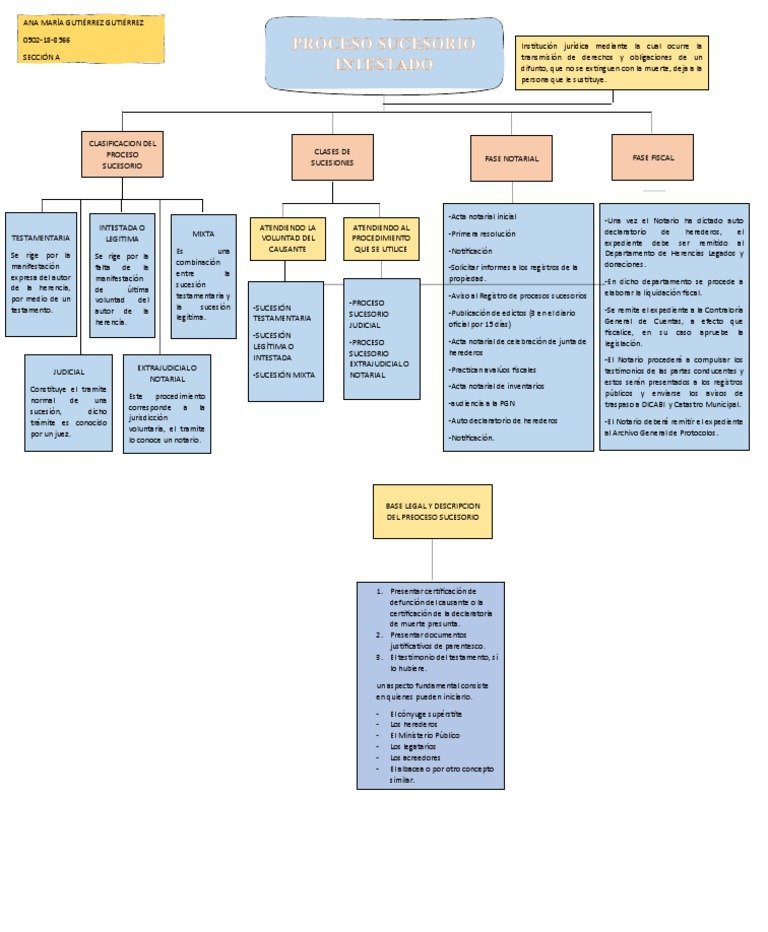 Esquema, Proceso Sucesorio Intestado | PDF | Herencia | Voluntad y ...