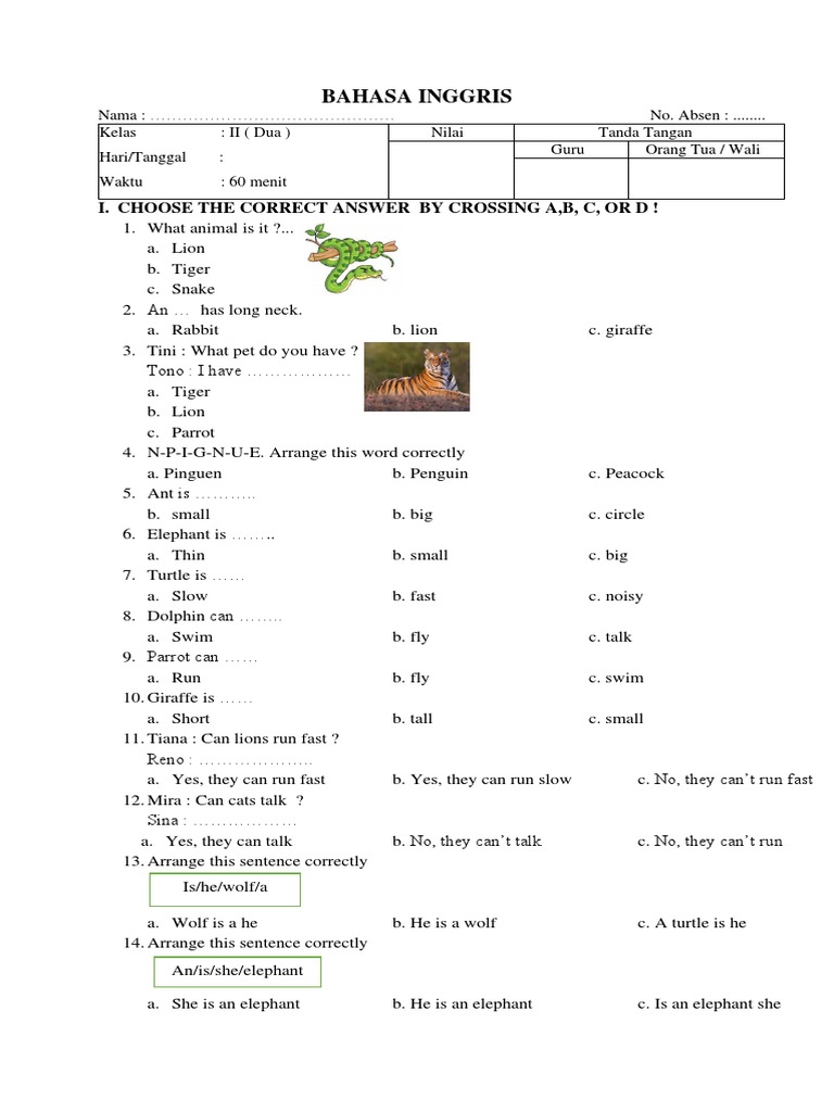 Latihan Soal KLS 2 Pat SMT2 | PDF
