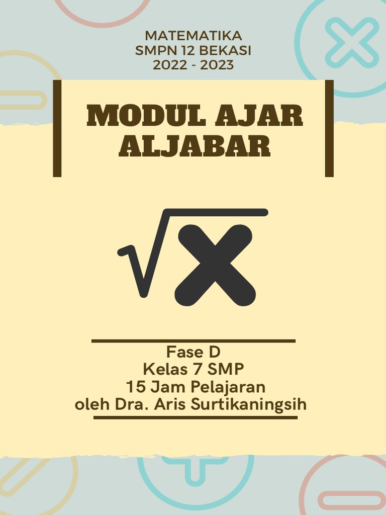 Modul Ajar Aljabar Kelas 7 | PDF