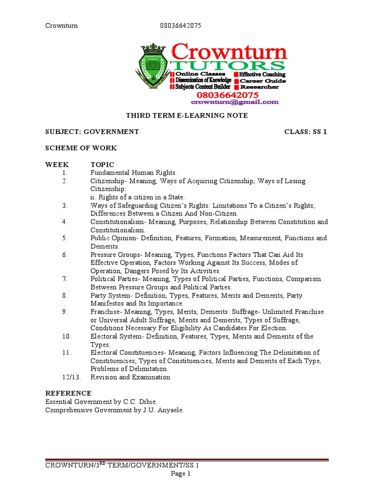 3rd Term s1 Government-1 | PDF | Citizenship | Political Parties