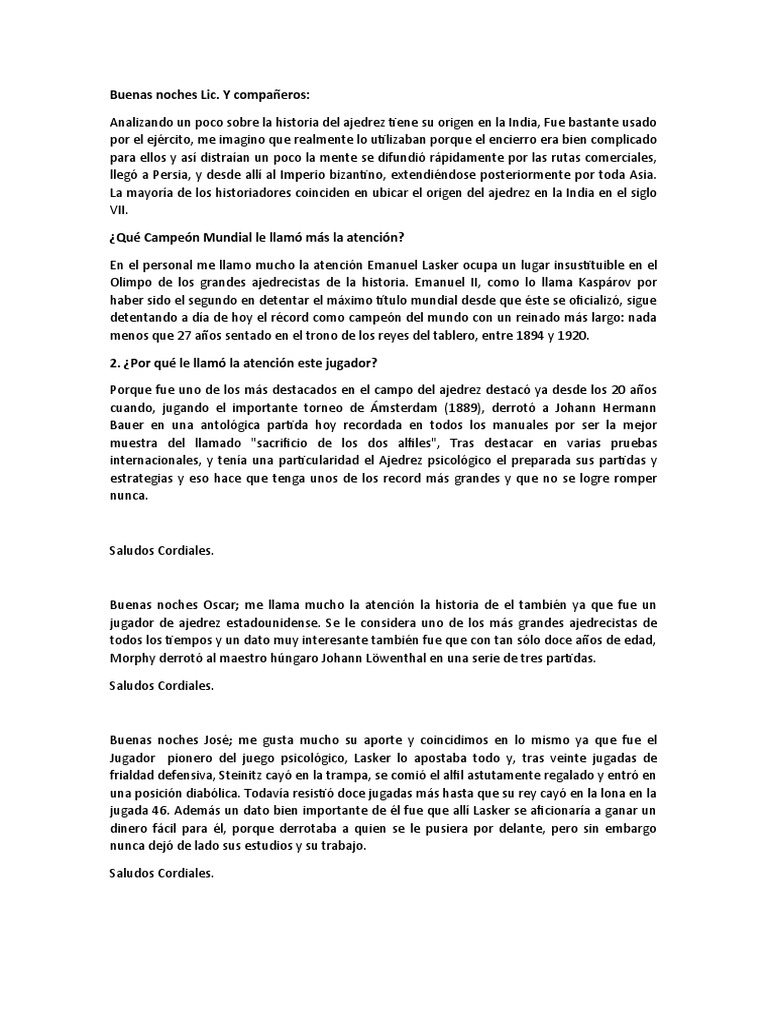 Foro 2 | PDF | Ajedrez | Campeonato mundial de ajedrez