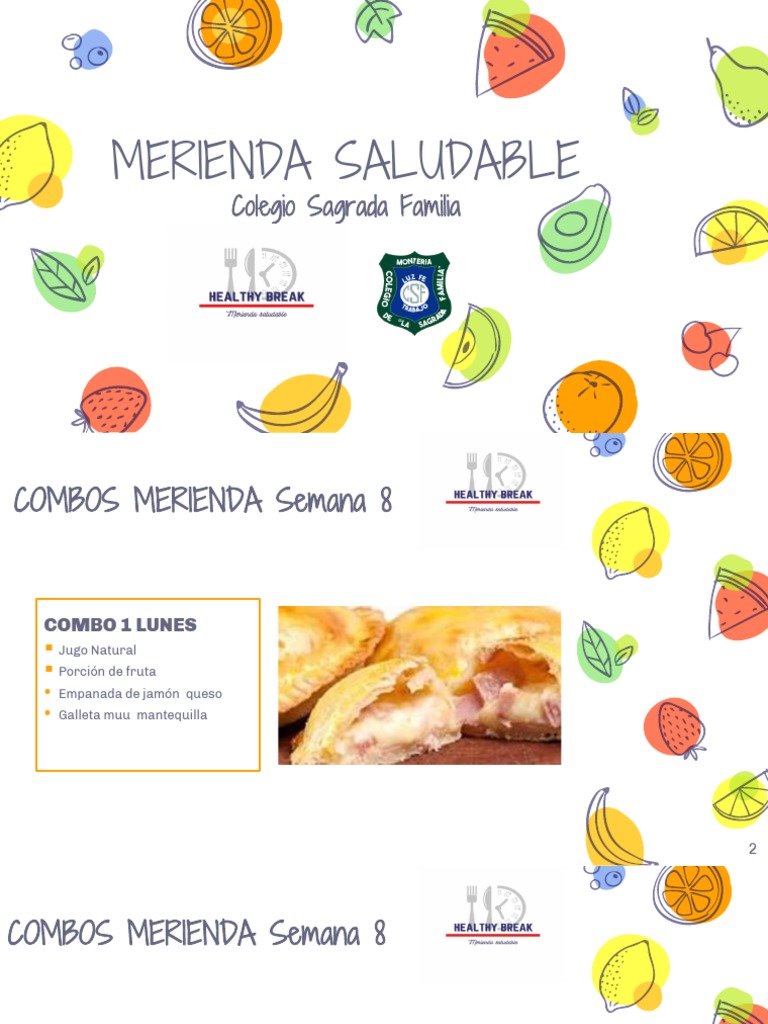 Merienda Saludable 8 | PDF | Cocina, comidas y vino
