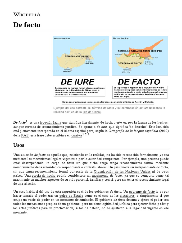 De Facto | PDF | De facto | Justicia