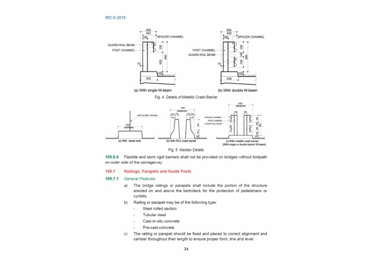 Crash Barrier - IRC 5 | PDF