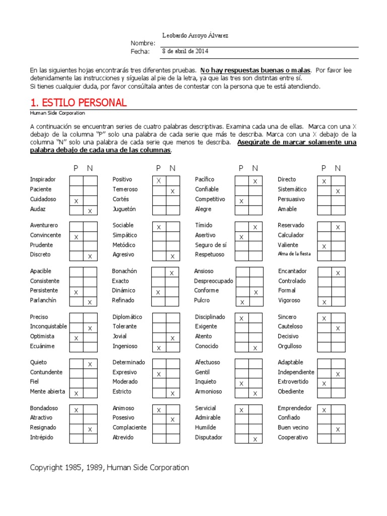Examen Psicometrico | PDF | Cognición