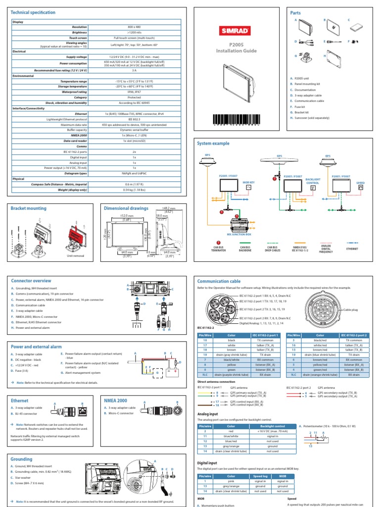 P2005 Installation Guide: Parts Technical Specification | PDF ...