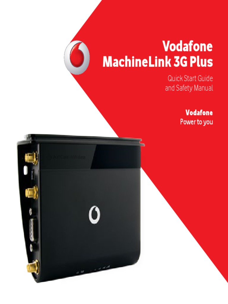 Vodafone Machinelink 3G Plus: Quick Start Guide and Safety Manual | PDF | Superuser ...