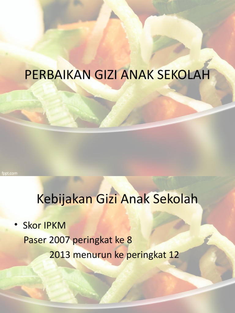 Perbaikan Gizi Anak Sekolah | PDF