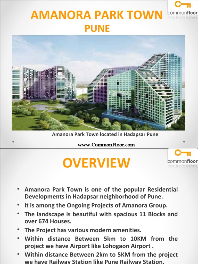 Amanora Park Town Overview and Amenities | PDF