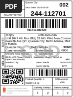 Sample JNT Waybill | PDF