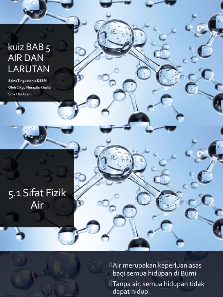 Quiz Sains Tingkatan 2 Bab 5 Air Dan Larutan | PDF