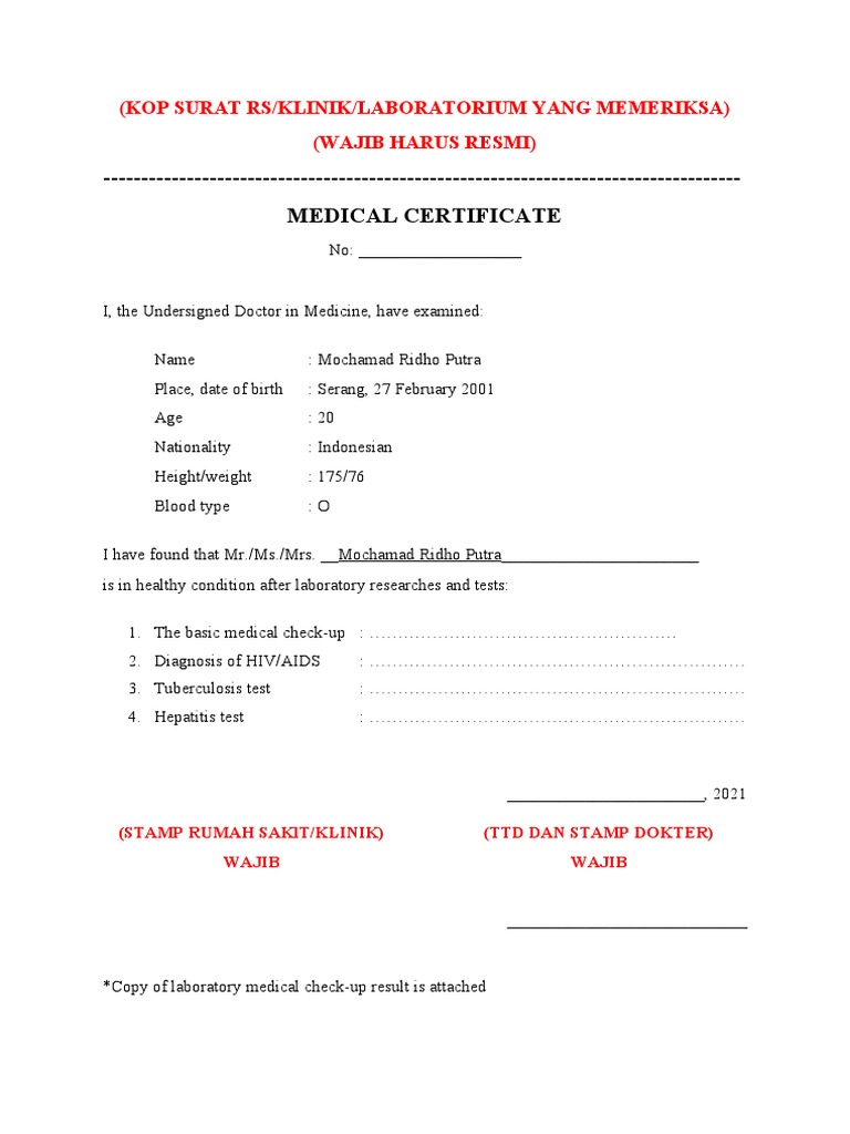 Format MCU Beasiswa Rusia 2021 | PDF
