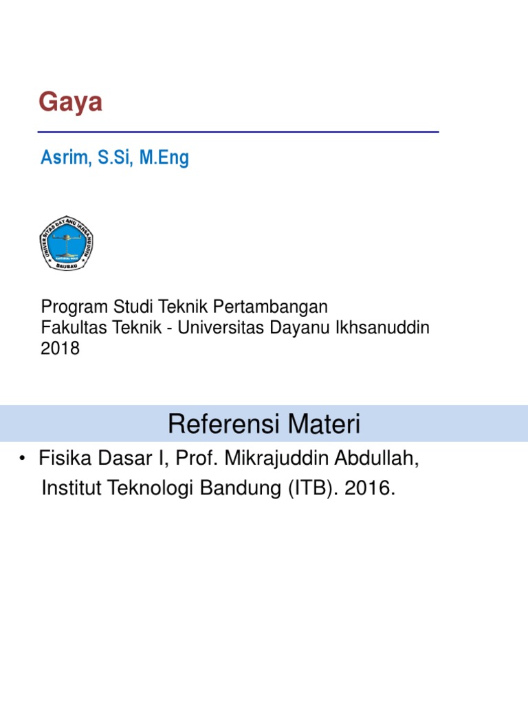 Fisika Dasar I Asrim 5 Gaya | PDF