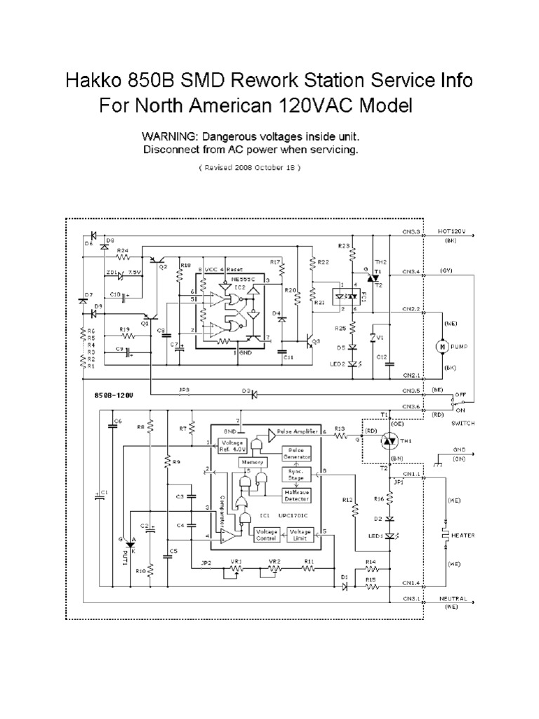 Hakko 850B Schematic | PDF