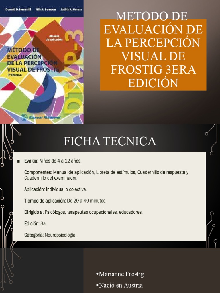 Frostig 3 | PDF | Percepción | Validez (Estadísticas)