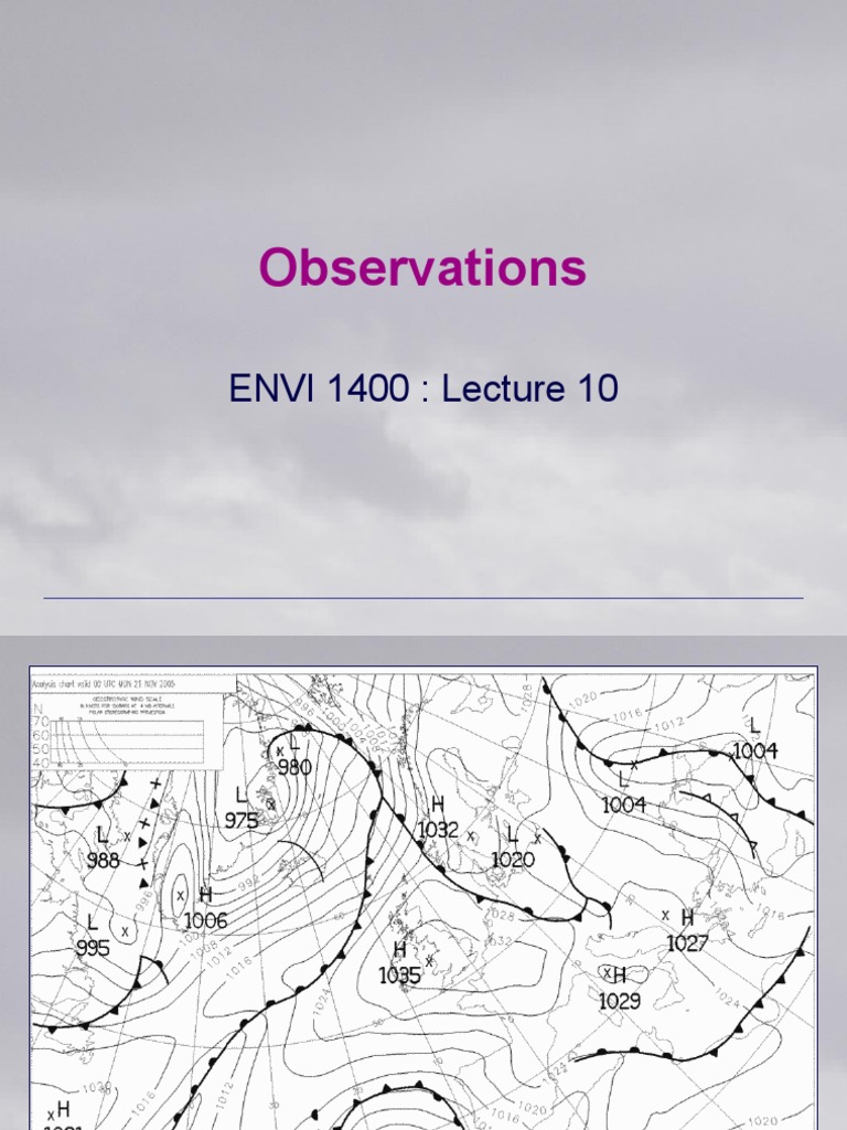 10 Observations | PDF | Meteorology | Weather Forecasting