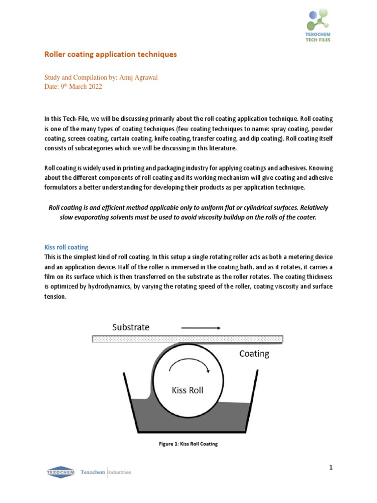 Roller Coating Application Techniques | PDF | Coating | Industrial ...
