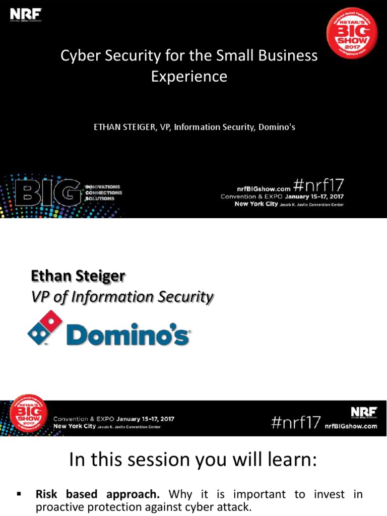 Small Biz Sunday Cybersecurity For The Small Business | PDF | Security | Computer Security