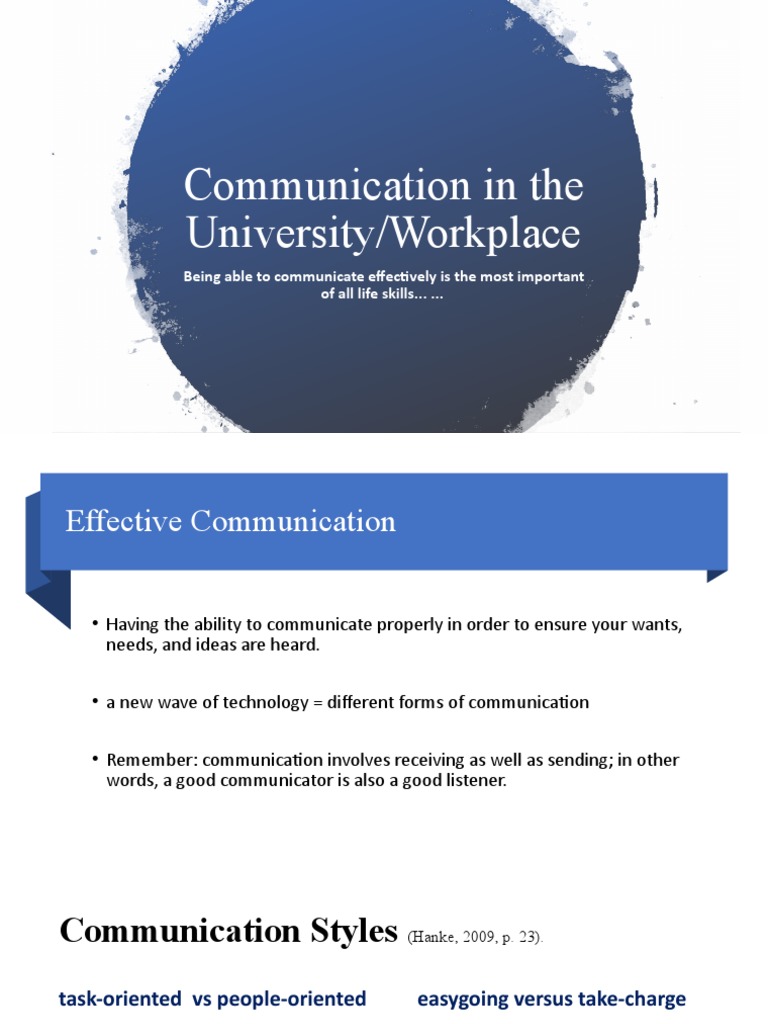 Communication in The University - Workplace | PDF | Aggression ...