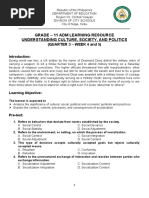 UCSP Q1 Mod4 Significance of Cultural Social Political and Economic Symbols and Practices PDF ...