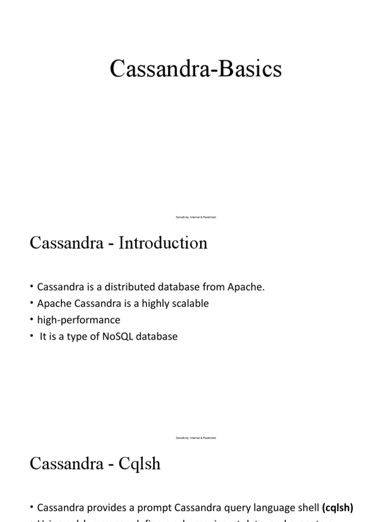 Cassandra Basics | PDF | Database Index | Information Management